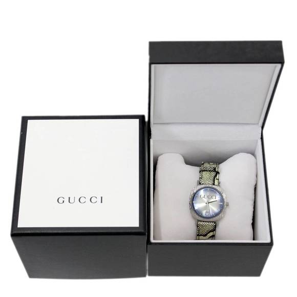 Gucci | Accessories | Gucci Gucci Quartz Watch Outlet Python Pattern ...